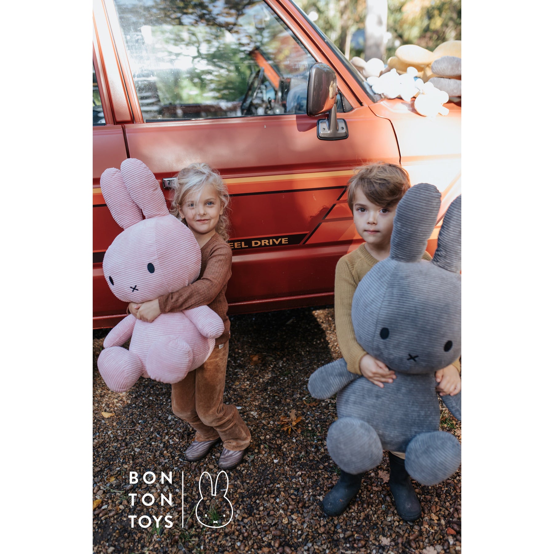 Miffy Plush Sitting Corduroy Teddy In Grey - For Hugs & Play