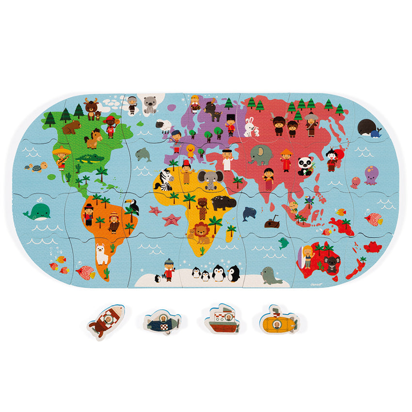 Bath Map Puzzle - Make Bath Time A Learning Fun