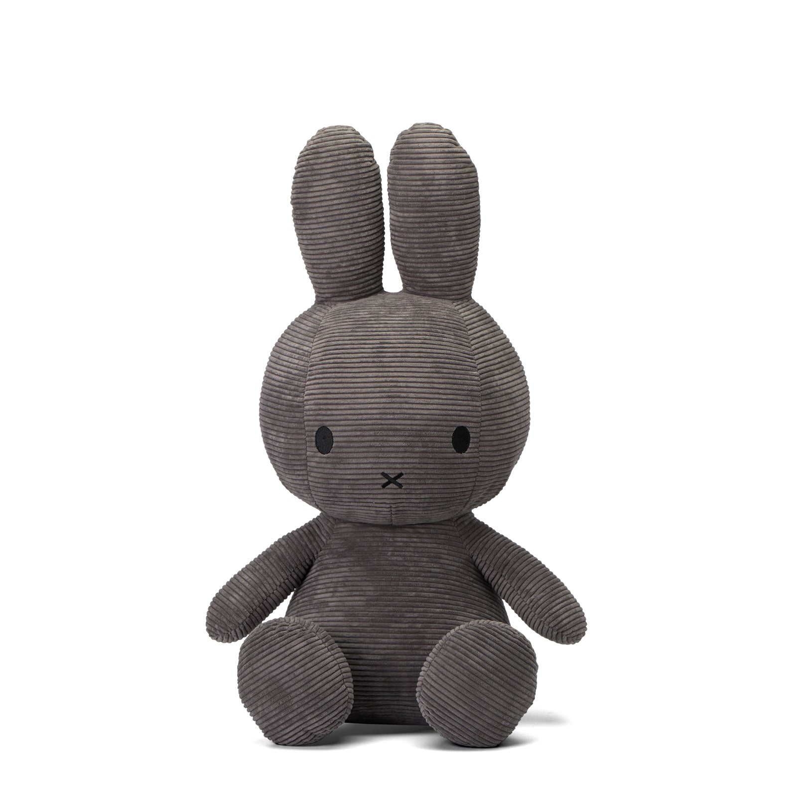 Miffy Plush Sitting Corduroy Teddy In Grey - For Hugs & Play